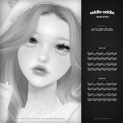 Second Life Marketplace - oddle oddle. ruka eyes - demo